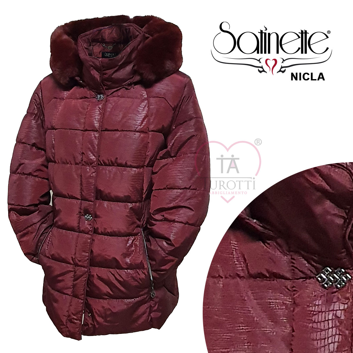 Giaccone donna trapuntato cappuccio - Turotti Abbigliamento